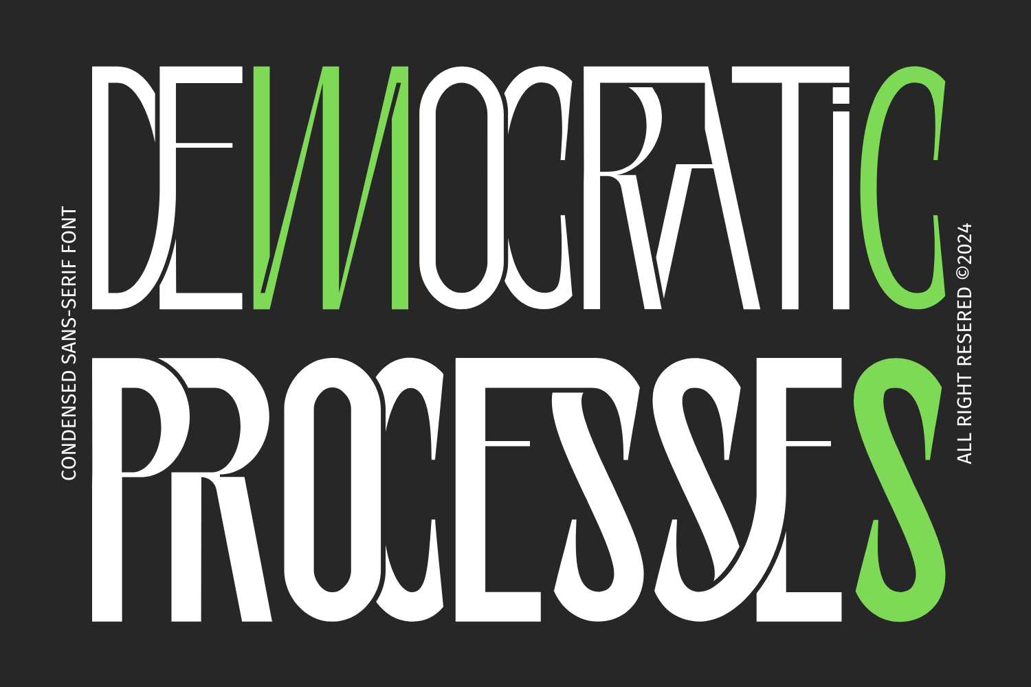 DEMOCRATIC PROCESSES Font - 177 Studio