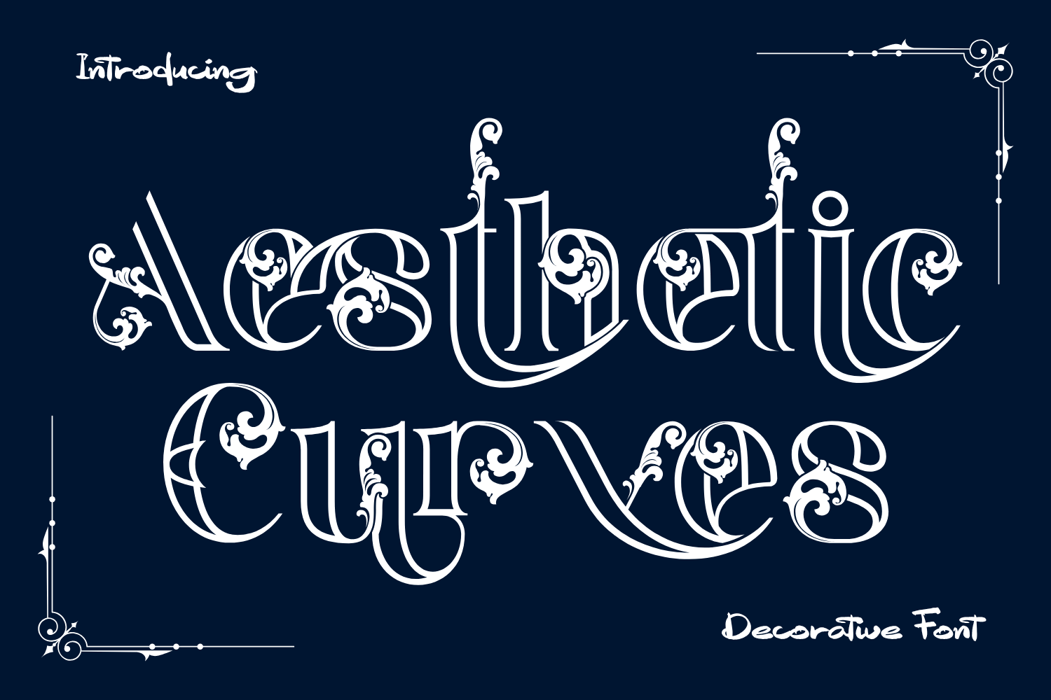 Aesthetic Curves - Gothic Font - 177 Studio