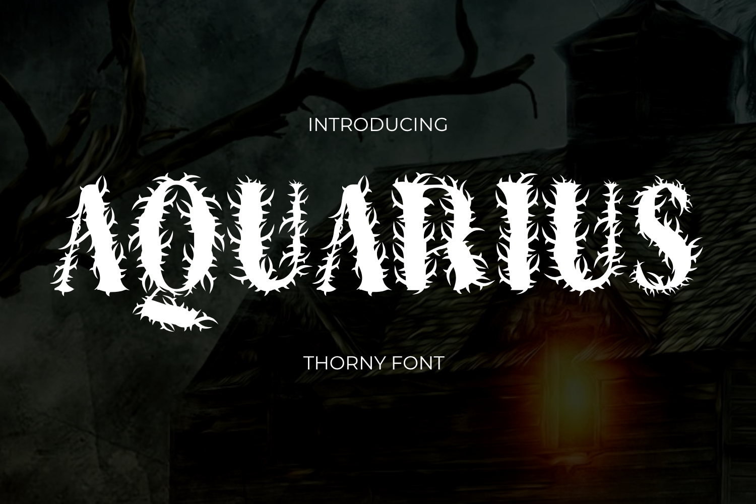 Aquarius Thorny Font - 177 Studio